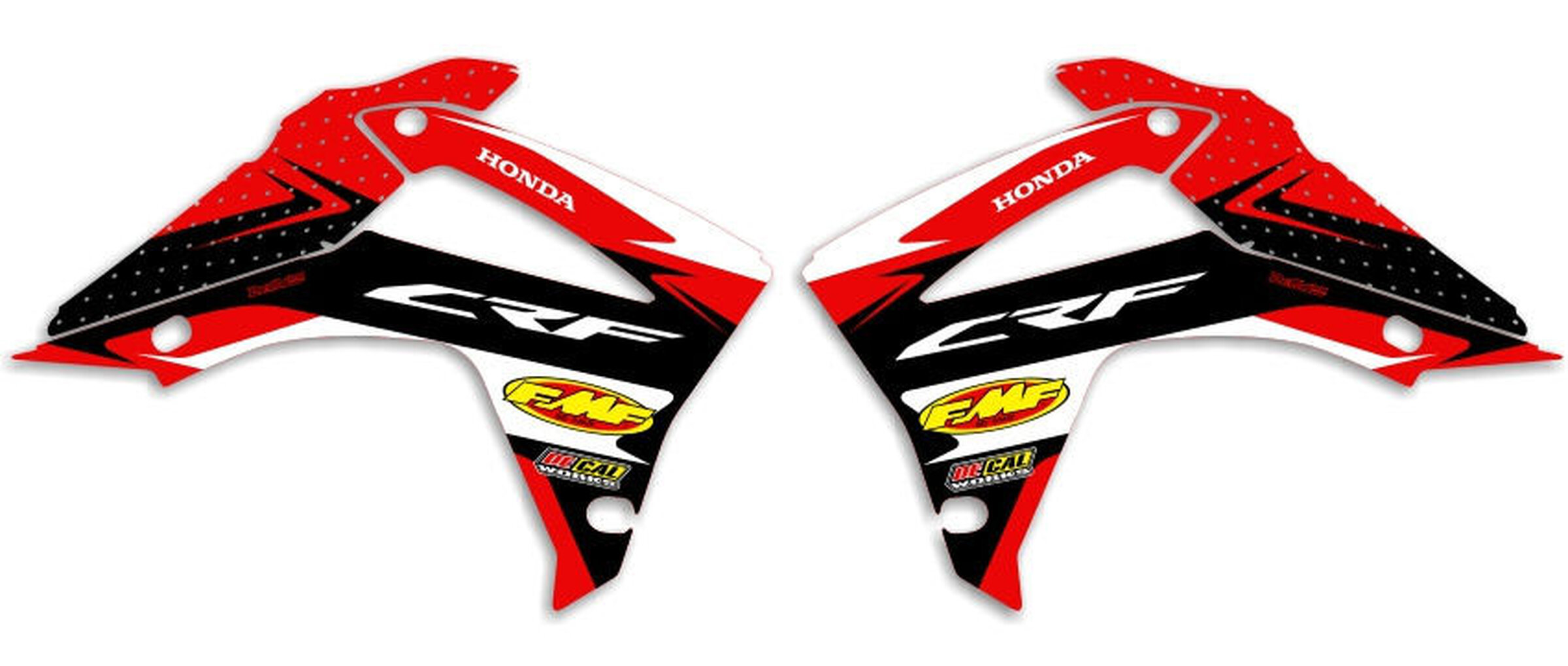 Honda CR125 Red/Black T-4 Number Plate Graphics Kit