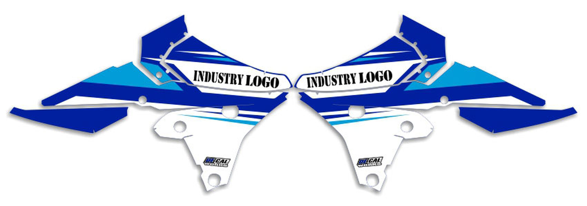 Yamaha YZ85 Blue/White T-1 Semi Custom Full Graphics Kit