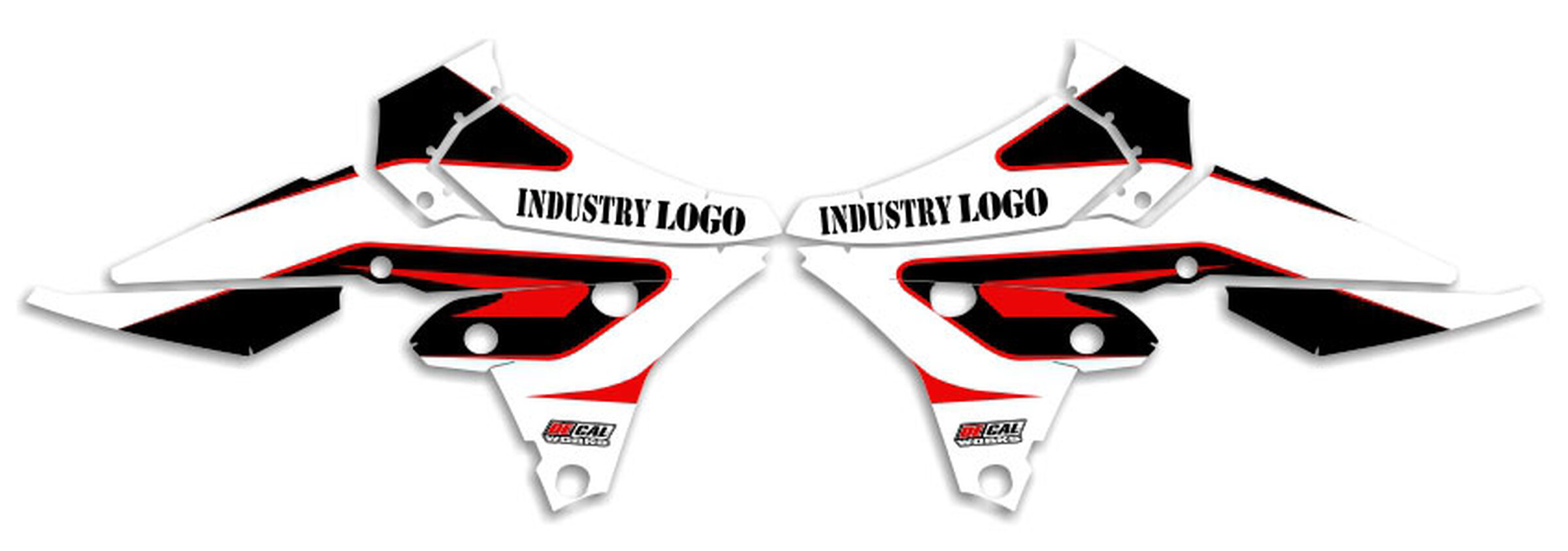 Yamaha YZ450F White/Black T-2 Semi Custom Complete Graphics Kit