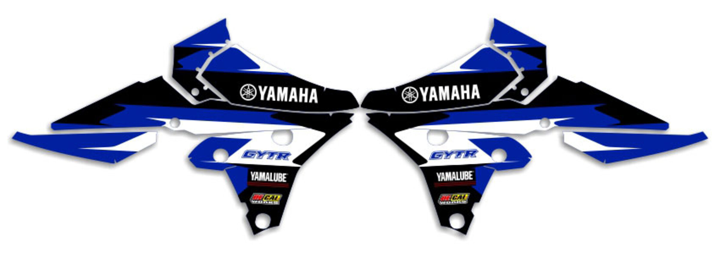 Yamaha YZ85 Blue/Black T-4 Number Plate Graphics Kit