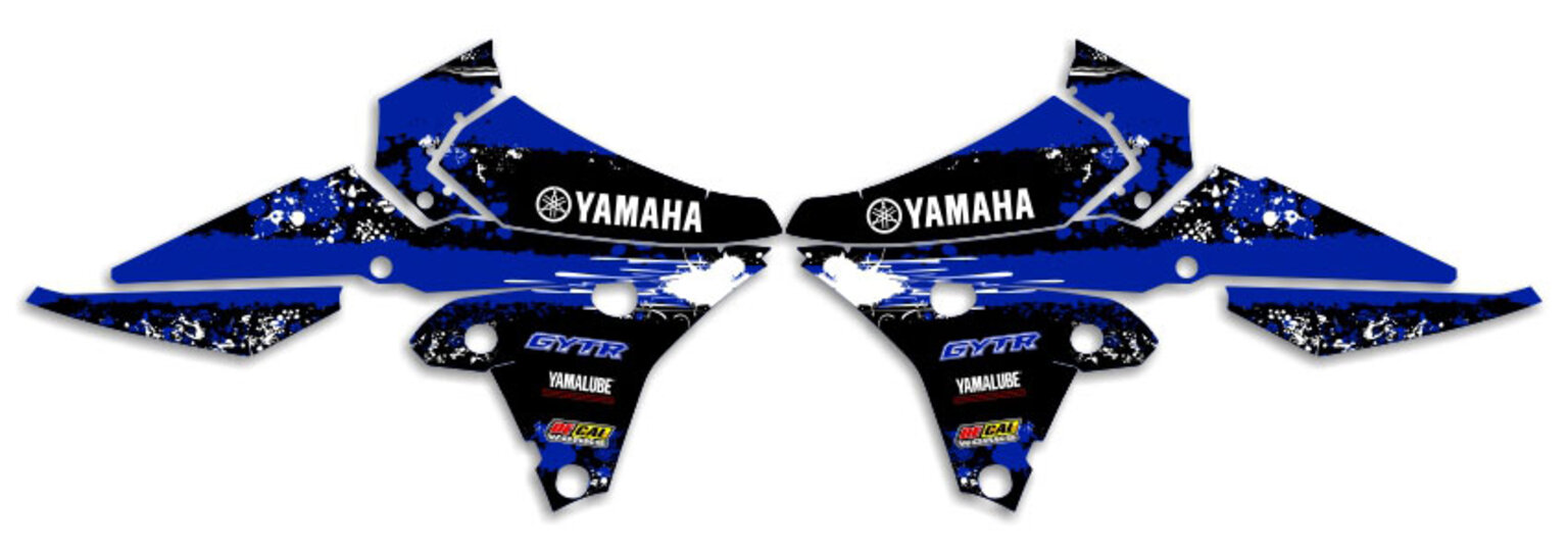 Yamaha YZ85 Blue/Black T-5 Number Plate Graphics Kit
