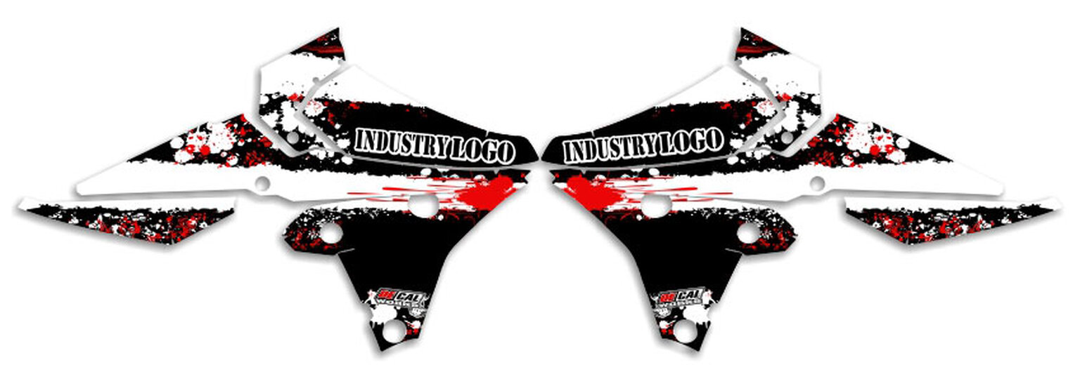 Yamaha YZ85 White/Black T-5 Number Plate Graphics Kit