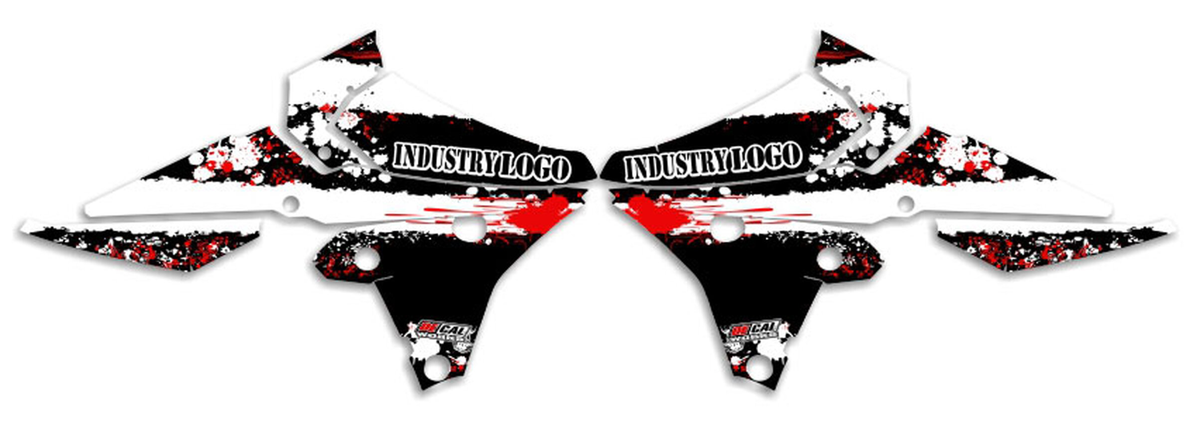 Yamaha YZ85 White/Black T-5 Semi Custom Rad Graphics Kit