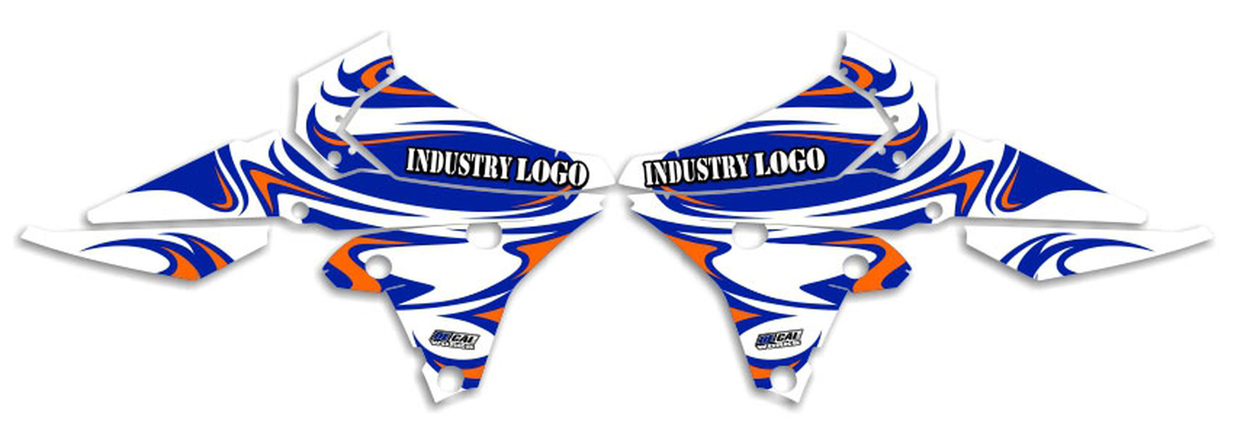 Yamaha YZ450F White/Blue T-7 Semi Custom Full Graphics Kit