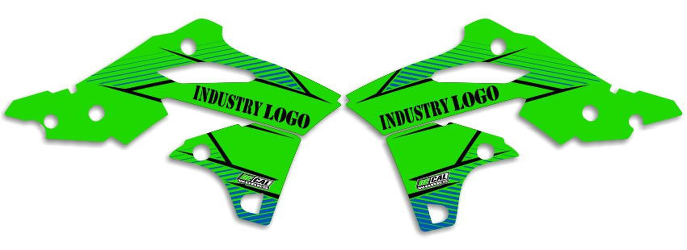 Kawasaki KX85 Green/Black T-11 Semi Custom Rad Graphics Kit