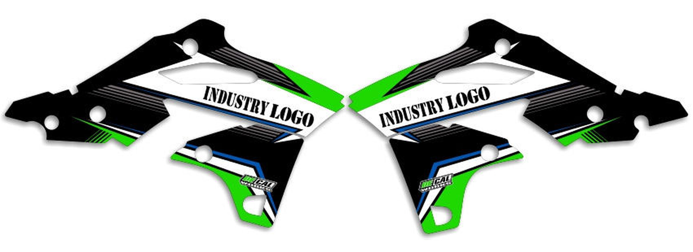 Kawasaki KX85 Black/White T-12 Semi Custom Rad Graphics Kit