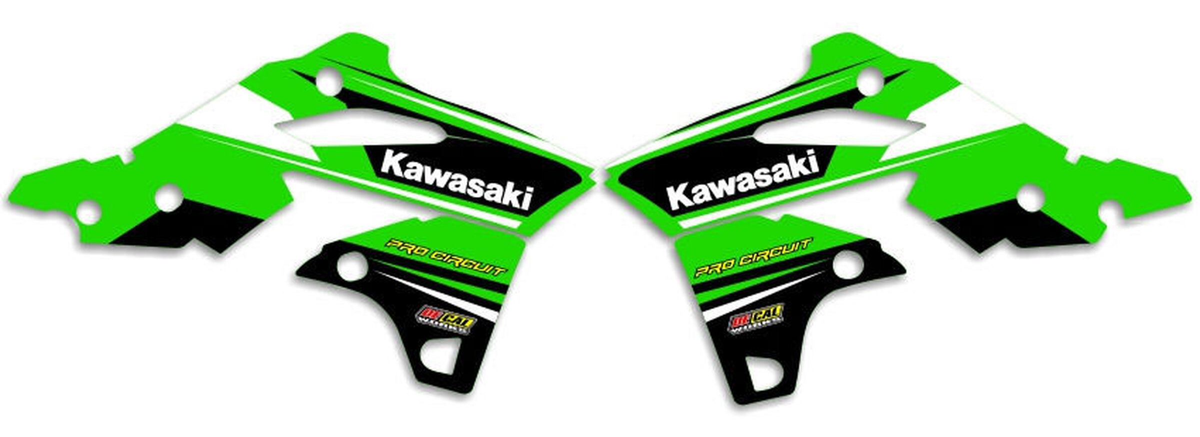 Kawasaki KX Green/Black T-1 Number Plate Graphics Kit