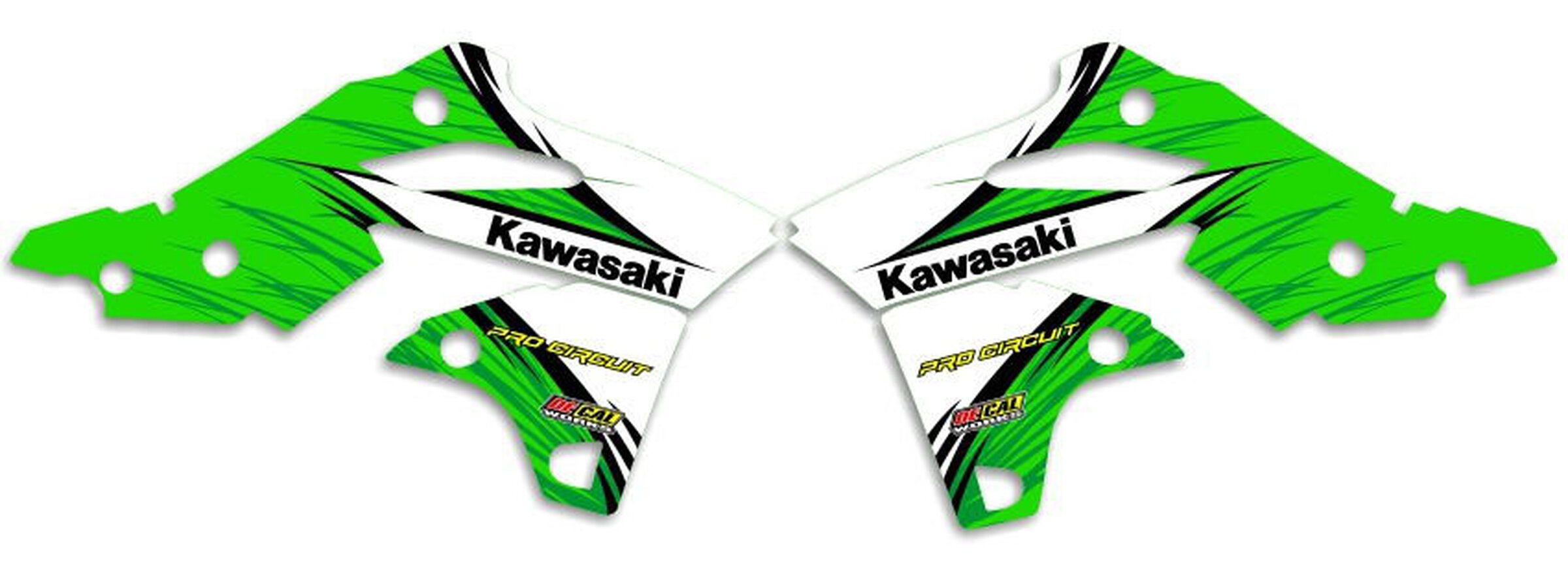 Kawasaki KX85 Green/White T-9 Ready Made Full Graphics Kit