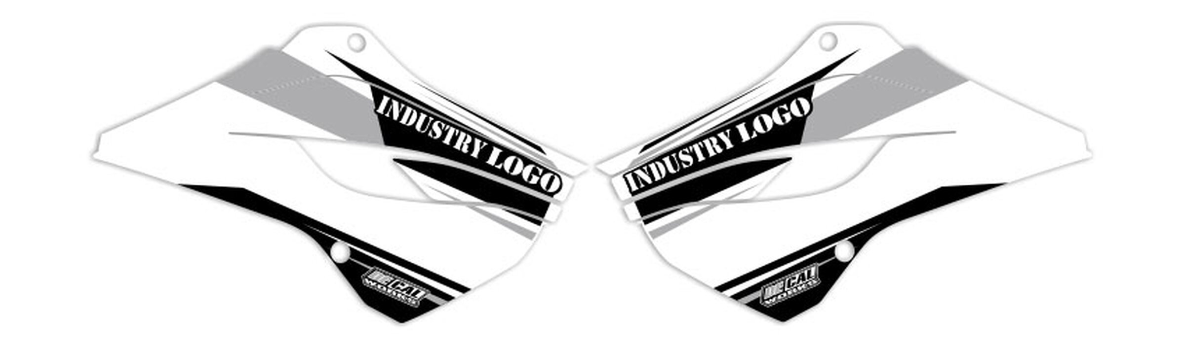 Husqvarna FC Black/White T-1 Semi Custom Rad Graphics Kit