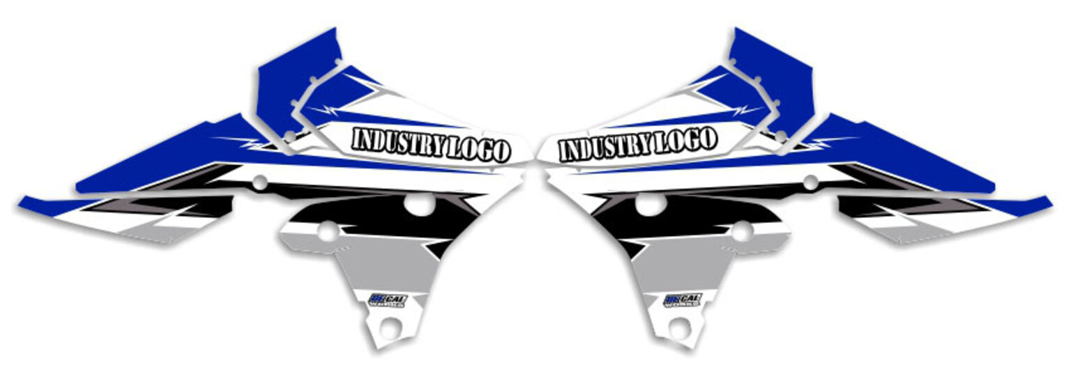 Yamaha YZ85 Blue/Black T-15 Number Plate Graphics Kit