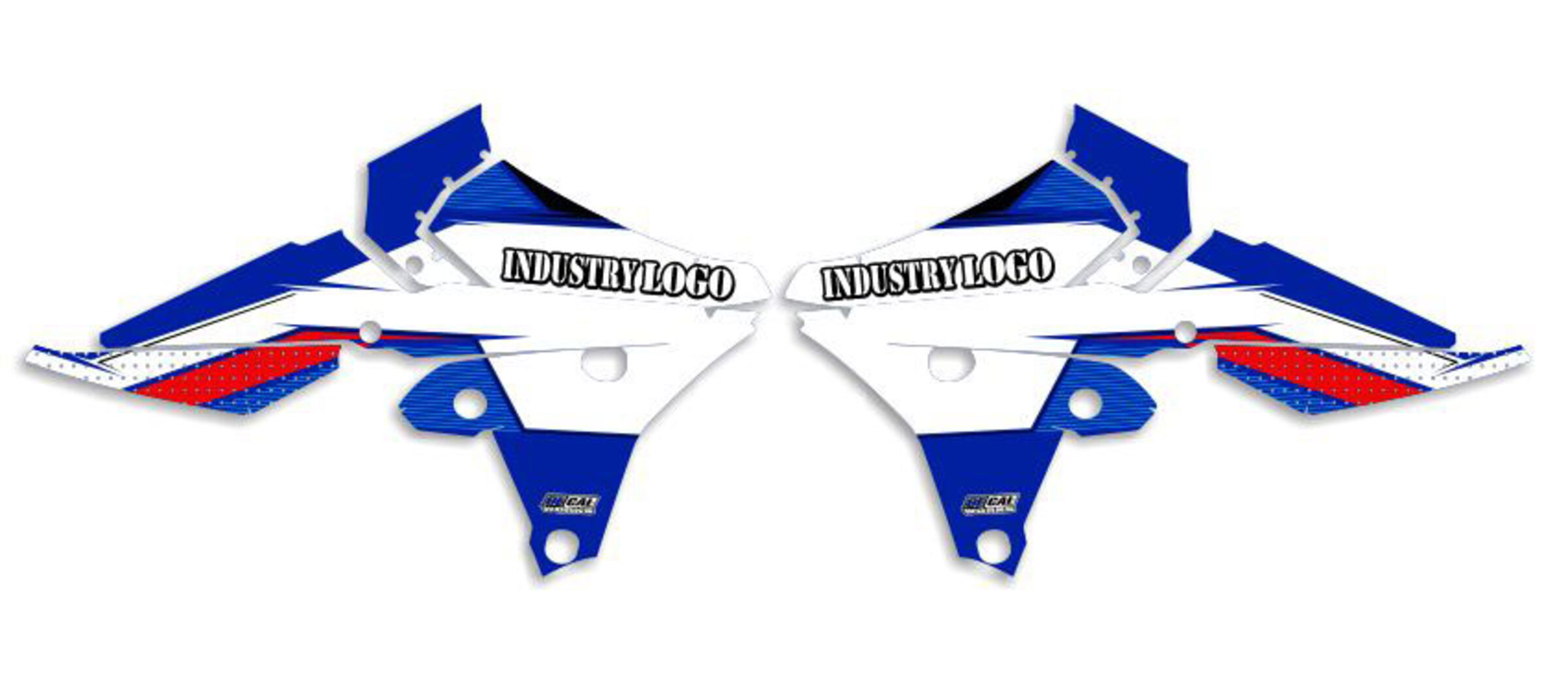 Yamaha YZ250 Blue/White T-16 Semi Custom Complete Graphics Kit