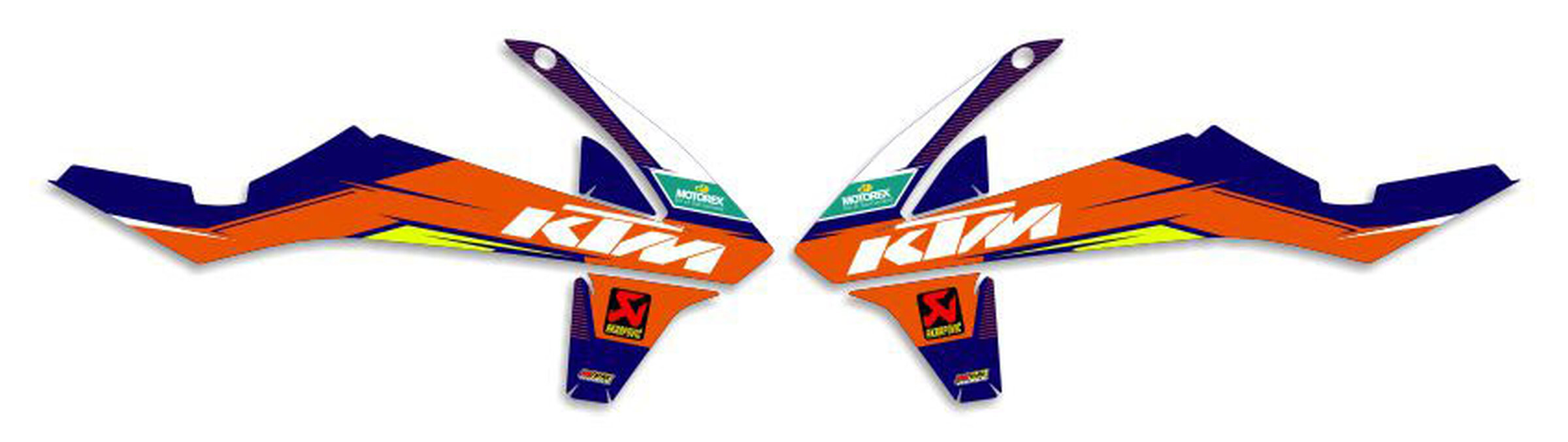 KTM SXF Navy/Orange T-16 Ready Made Rad Graphics Kit