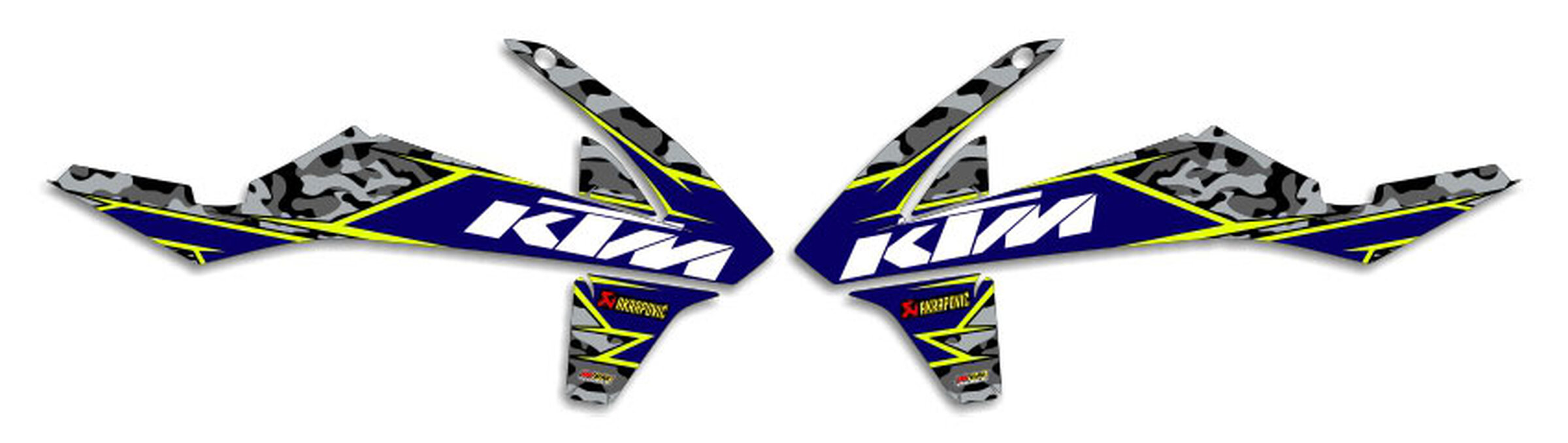 KTM SXF Black/Navy Traditional Camo Ready Made Rad Graphics Kit
