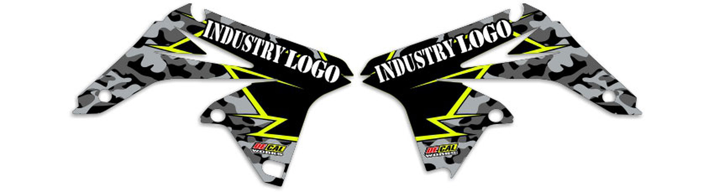 Suzuki RM85 Black/Yellow Traditional Camo Semi Custom Rad Graphics Kit