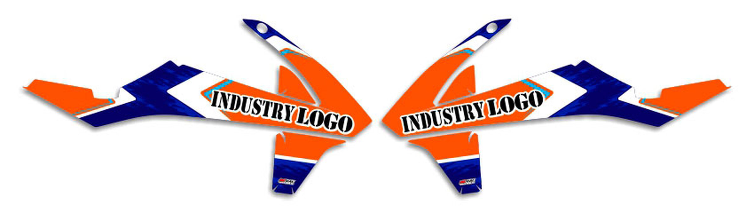 KTM SXF Navy/Orange T-17 Semi Custom Rad Graphics Kit