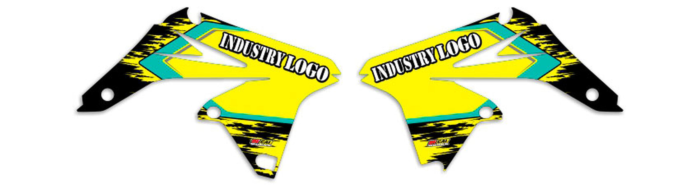 Suzuki RM125 Black/Yellow T-17 Semi Custom Full Graphics Kit