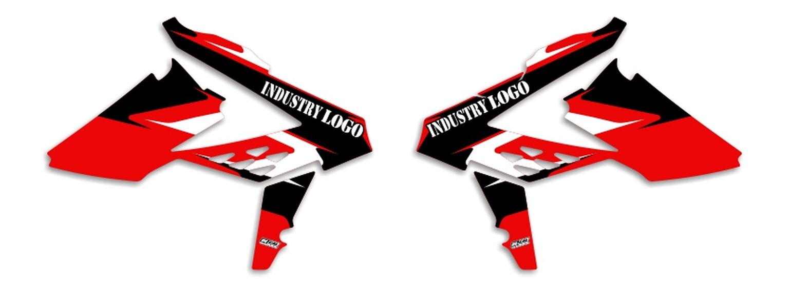 Beta RR Red/Black T-4 Semi Custom Rad Graphics Kit