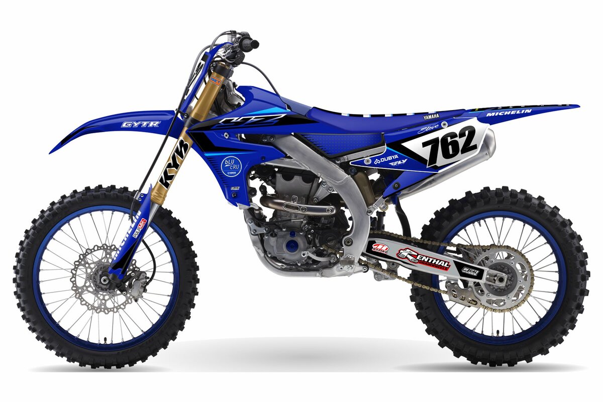 Yamaha YZ250F Blue/White MFG 23 Semi Custom Complete Graphics Kit