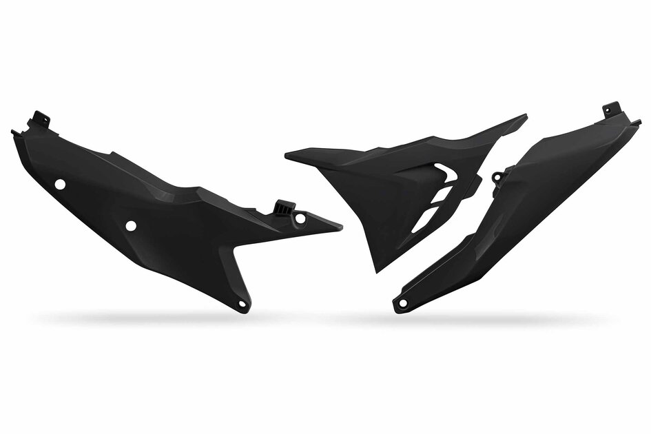 UFO Black Vented Side Number Plates with Airbox Cover 22-25 SXF