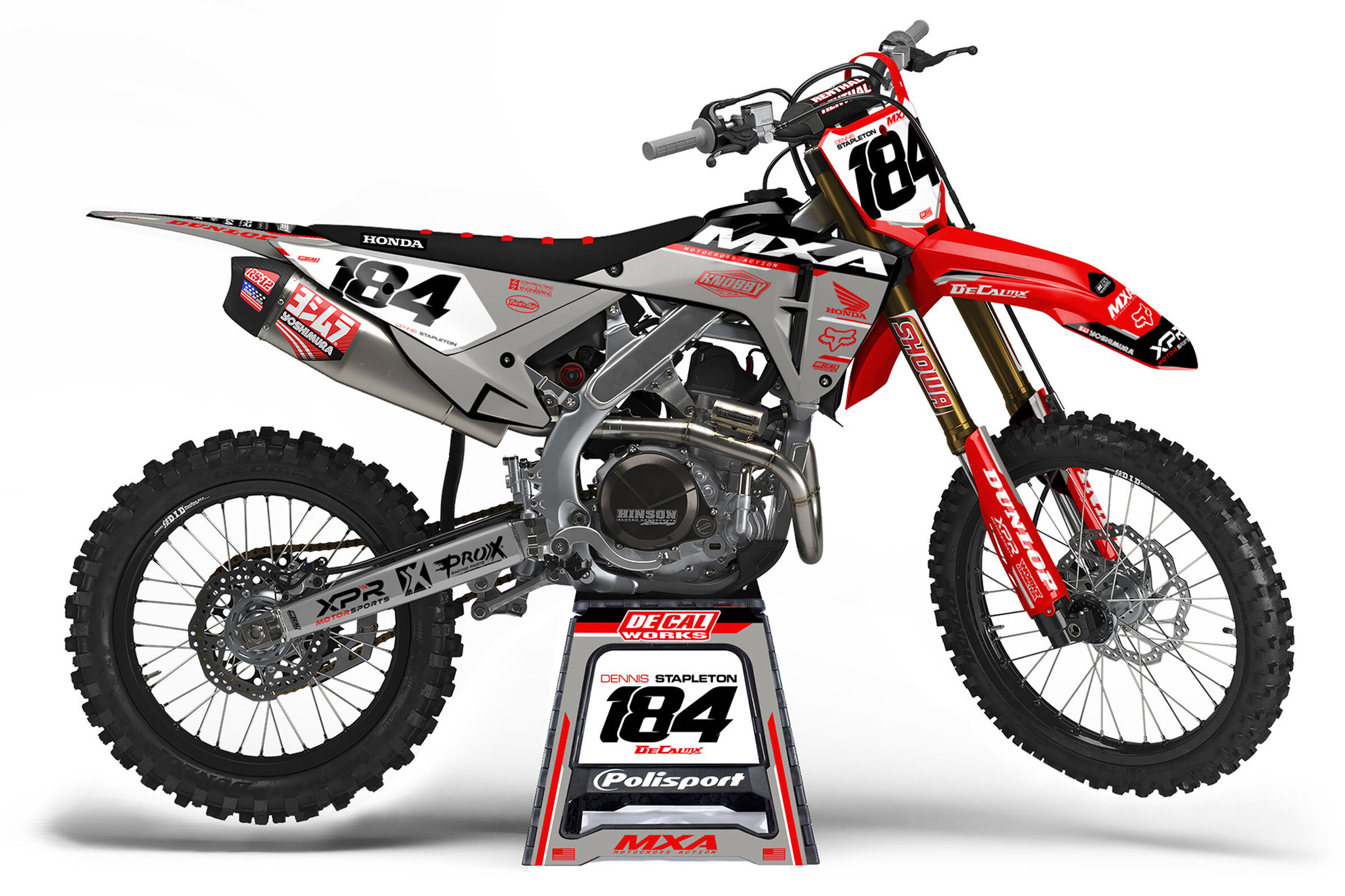 Honda CRF450 Red/Blue 232 Ready Made Full Graphics Kit