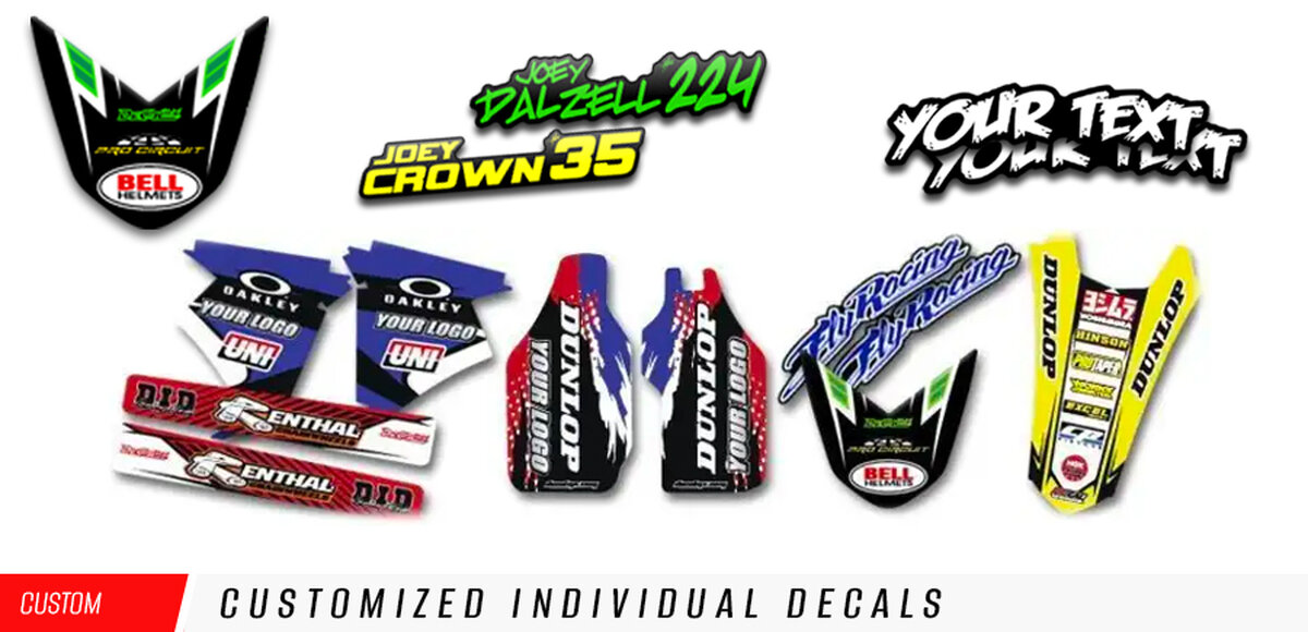 Single Part Decals for Dirt Bikes | Individual Decals