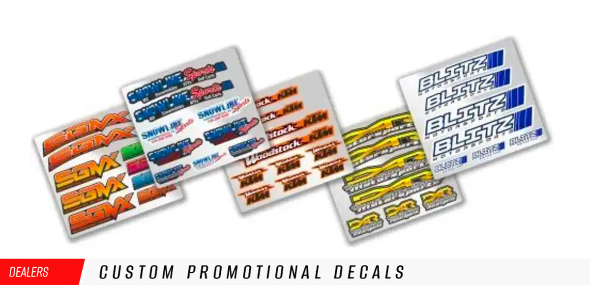Dealer and Promotional Decals | Upload and Print